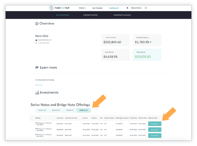 Platform Enhancement: New Rollover Features